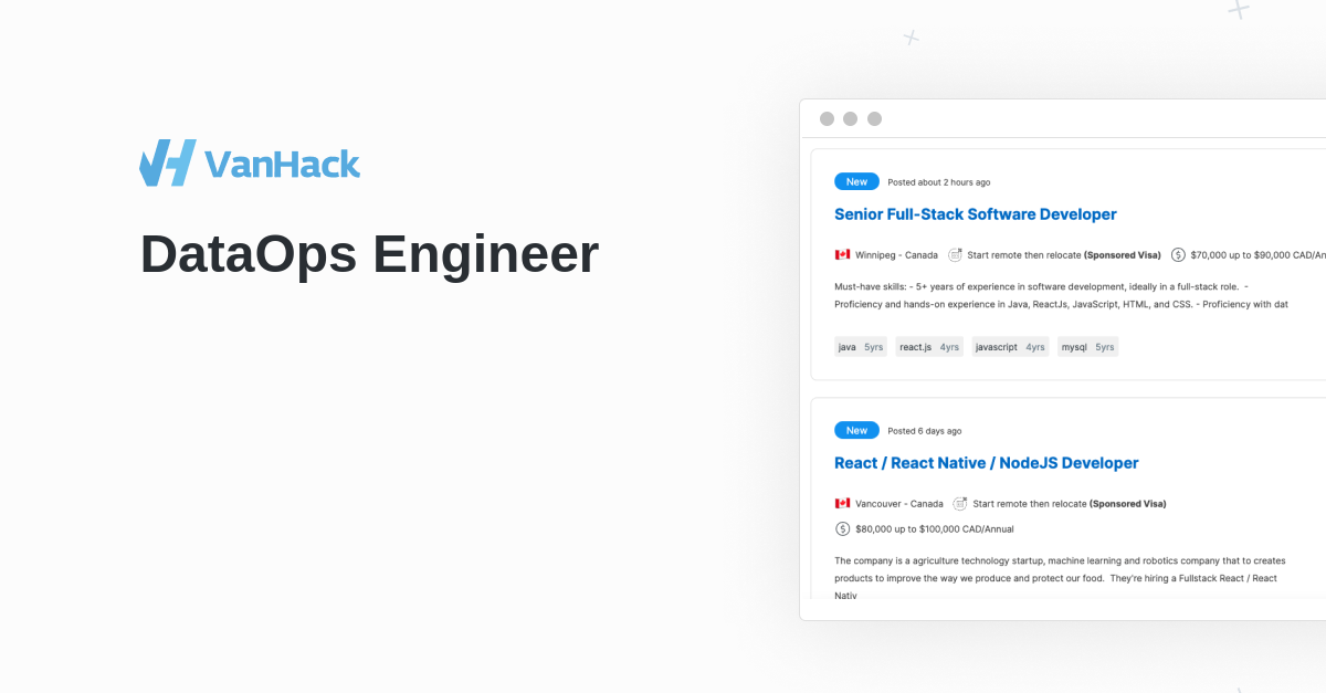 DataOps Engineer - VanHack