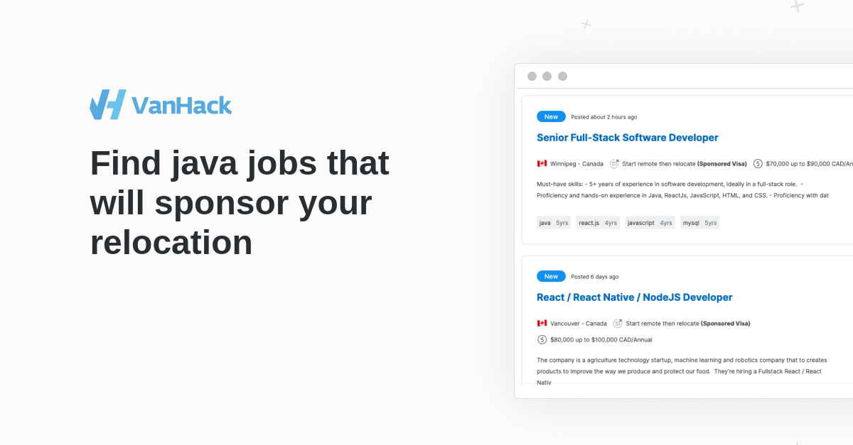 Java jobs - VanHack