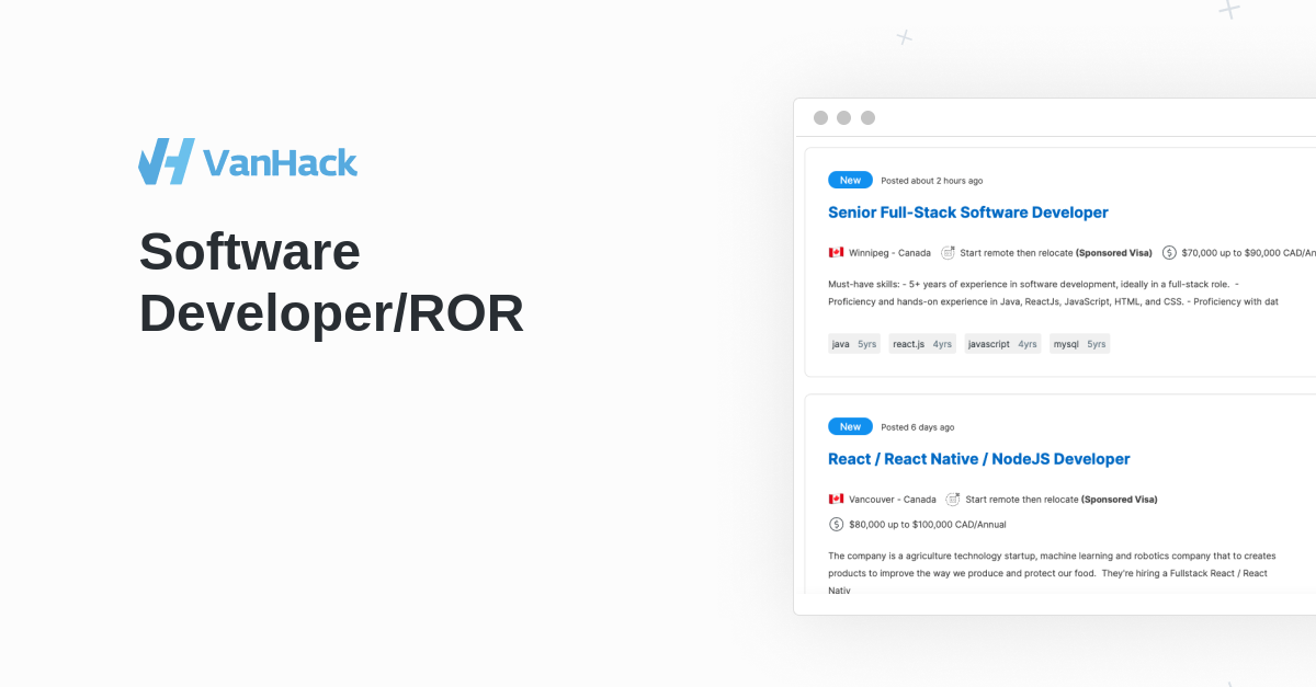 Software Developer/ROR - VanHack