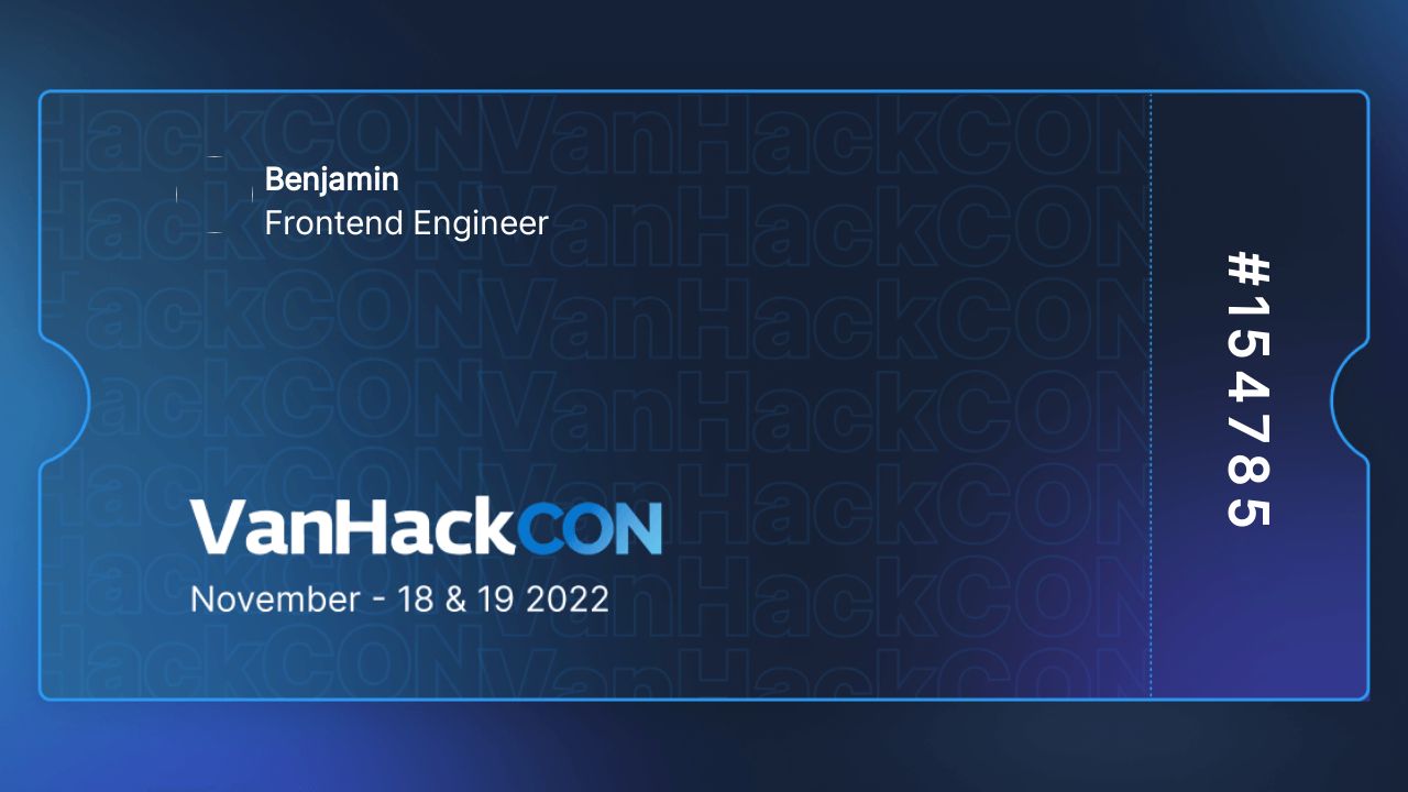 Benjamin is inviting you to vanhackCON 2022